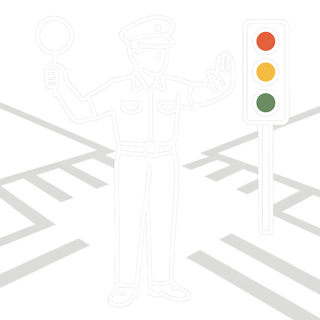 Manual traffic control is a centralized form of coordination ... senses ...